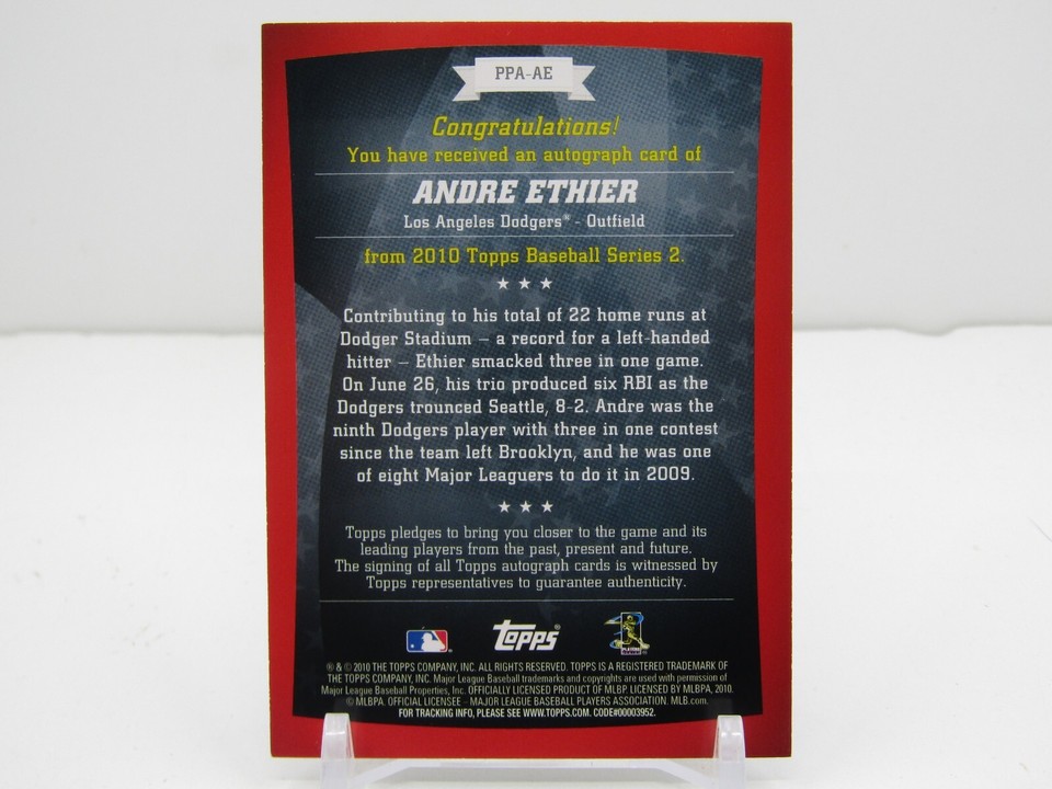 ANDRE ETHIER 2010 TOPPS PEAK PERFORMERS AUTOGRAPH AUTO! DODGERS!! | eBay