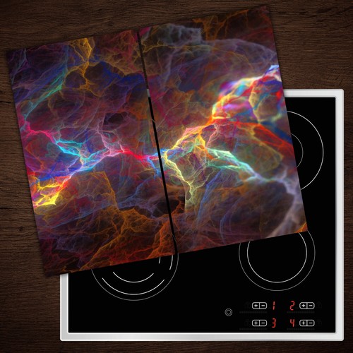 Glass Worktop Saver Ceramic Induction Hob Protector Cover Fractal | eBay UK