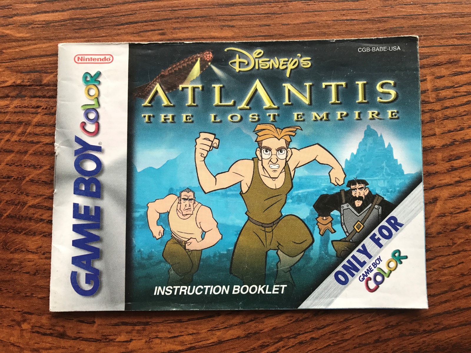 Atlantis the Lost Empire Nintendo Gameboy Color Instruction Manual Only ...