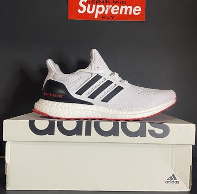 Adidas Ultraboost 1.0 Mens Sneakers Running Shoes Light White Black Red ...