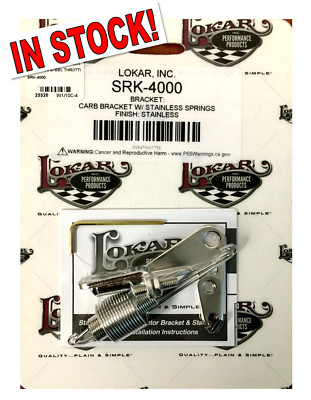 Lokar SRK-4000 Carburetor Bracket and Throttle Return Springs Cable ...