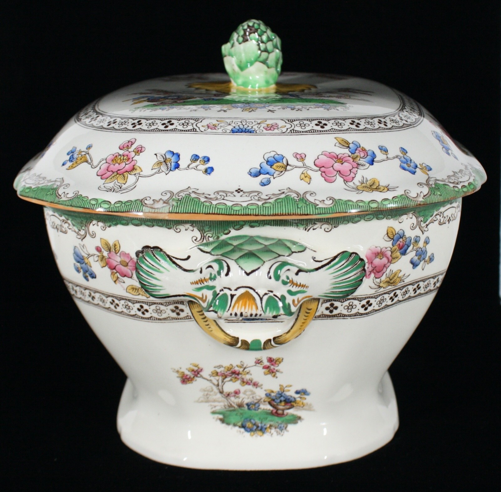 RARE! VINTAGE COPELAND SPODE EDEN PATTERN CERAMIC COVERED SOUP TUREEN ...