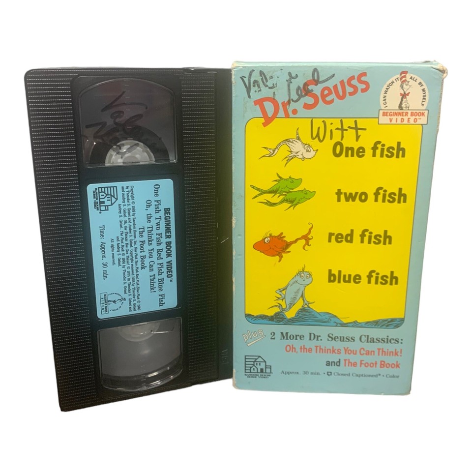 Dr. Seuss - One Fish, Two Fish, Red Fish, Blue Fish (VHS) 1989 | eBay