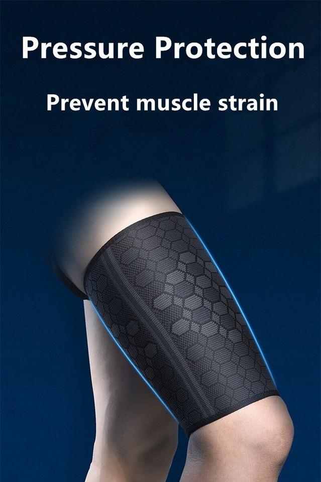 Compression Thigh Hamstring Support Sleeve Brace Sport Upper Leg Pain ...