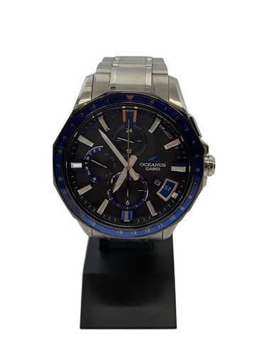 CASIO OCEANUS Solar Analog Watch Silver Near Mint JAPAN | eBay