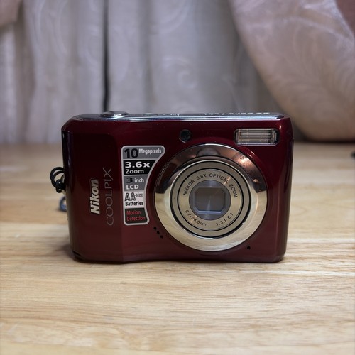 Nikon Coolpix L20 10.0MP Digital Camera Deep Red 3.6x Zoom Work Tested ...
