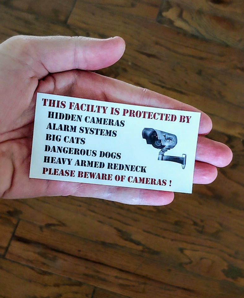 Video surveillance sticker , Warning Camera sticker , Warning Camera ...