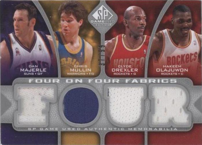 2009-10 SP Game Used - Four on Four Fabrics Hakeem Olajuwon, Clyde ...