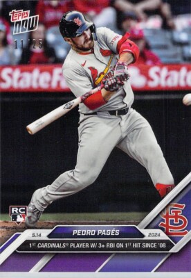 2024 Topps Now 191 Pedro Pages 3 RBI on 1st MLB Hit 11/25 -Free ...
