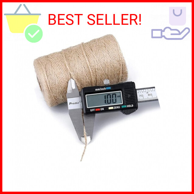 SMART&CASUAL 328Ft Jute Twine String Thin Natural Hemp Twine for Gift ...