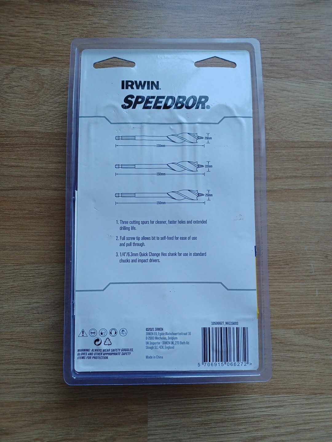 IRWIN Blue Groove 6X Wood Drill Bit Set 3 Piece 20-25Mm IRW10506627 ...