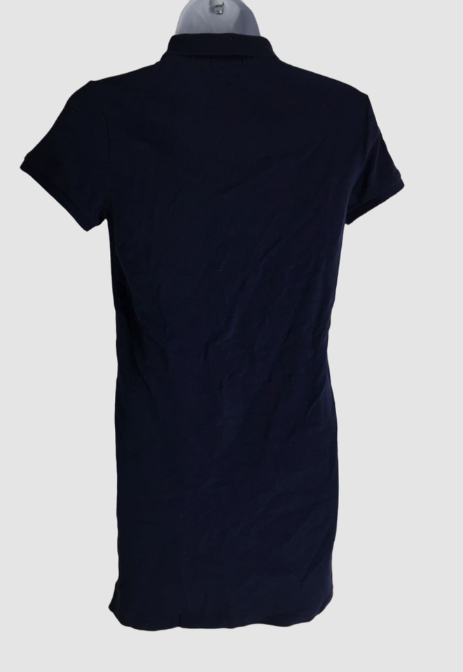$128 Polo Ralph Lauren Women's Blue Collared Short Sleeve Polo Dress ...