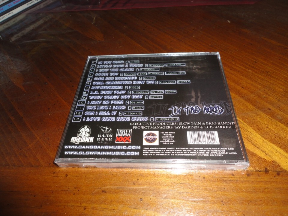 Chicano Rap CD SLOW PAIN & BIGG BANDIT - In The Hood - Lil Minor SNIPER ...