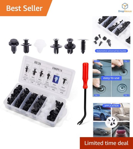 Complete 100 PCS Car Rivets Kit with Fastener Remover - Reliable Repair ...