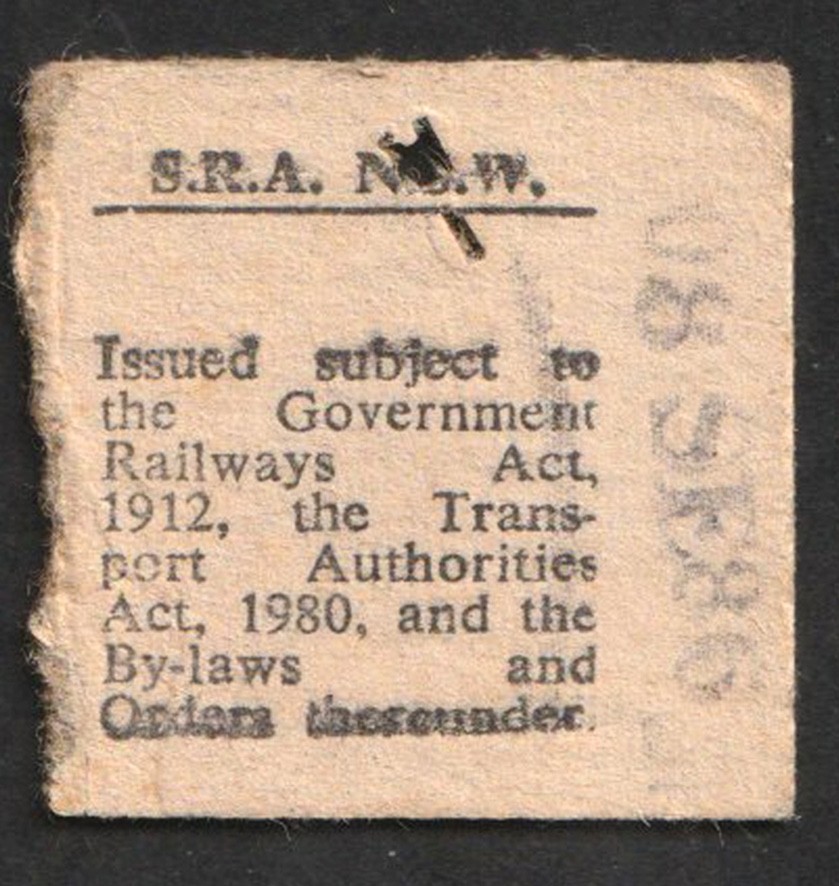 VINTAGE 1986 S.R.A STATE RAIL AUTHORITY NSW RHODES TO GOSFORD TRAIN ...