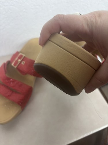 Vionic Pacific Rio Wedge Sandals Women's 9 Red Lizard Print Platform ...