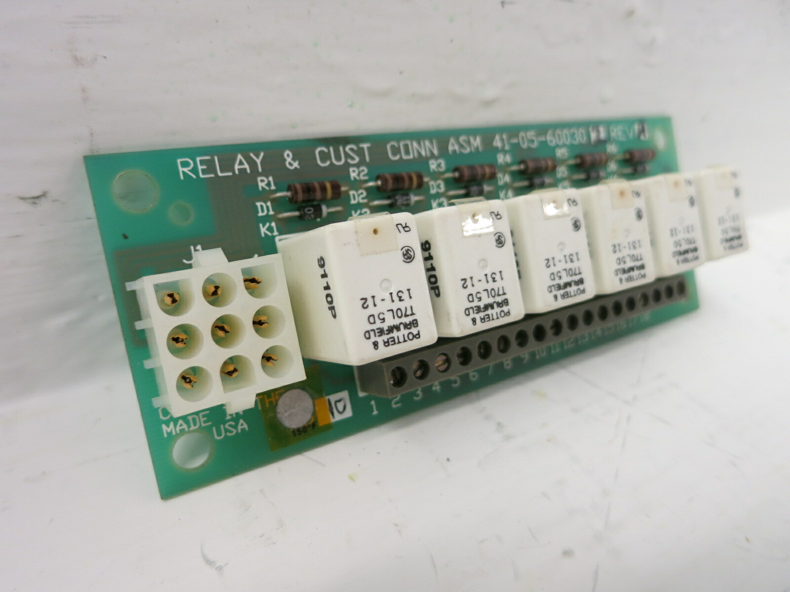 Cyberex 41-05-600302 Rev A Relay & CUST CONN ASM Board PLC Card Module ...