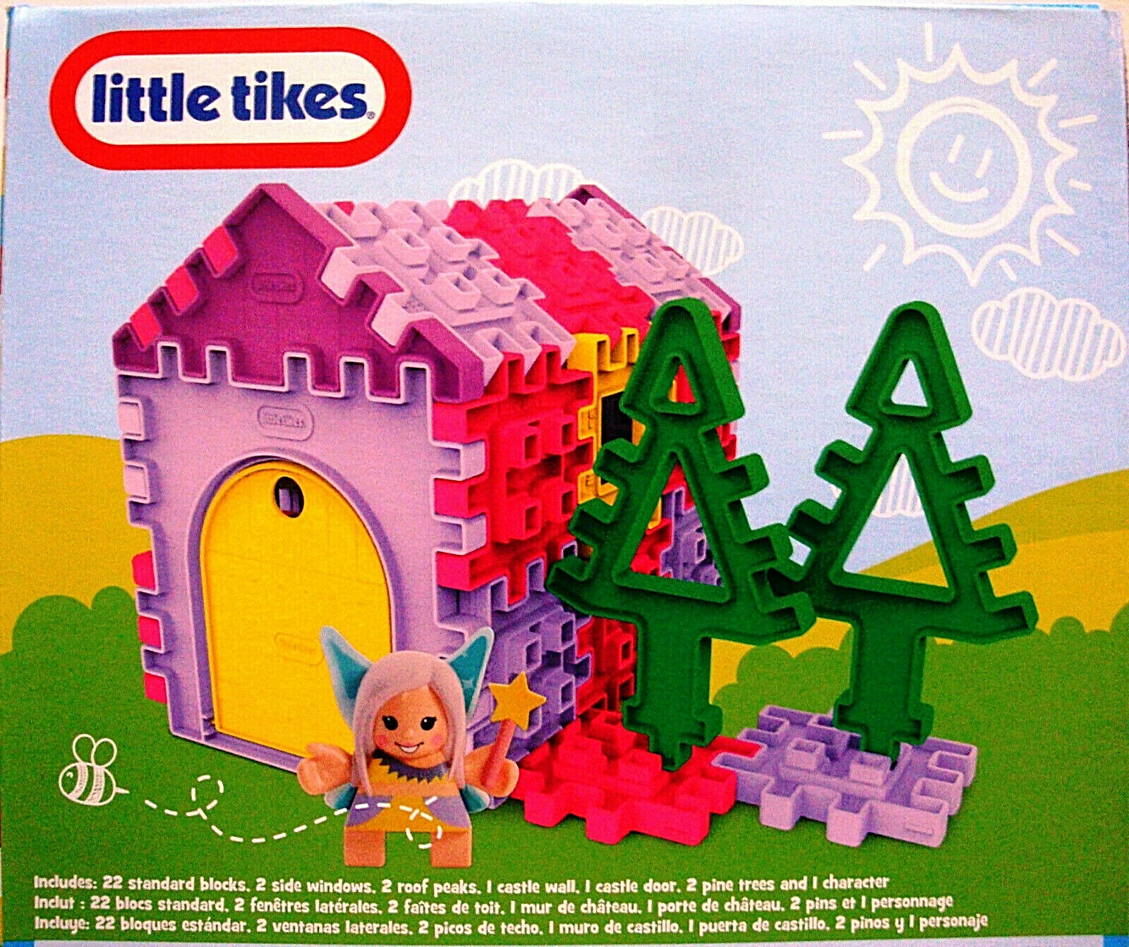 LITTLE TIKES,BUILDING PLAYSET,WAFFLE BLOCKS,FAIRY HOUSE,TREES,FAIRY,30 ...