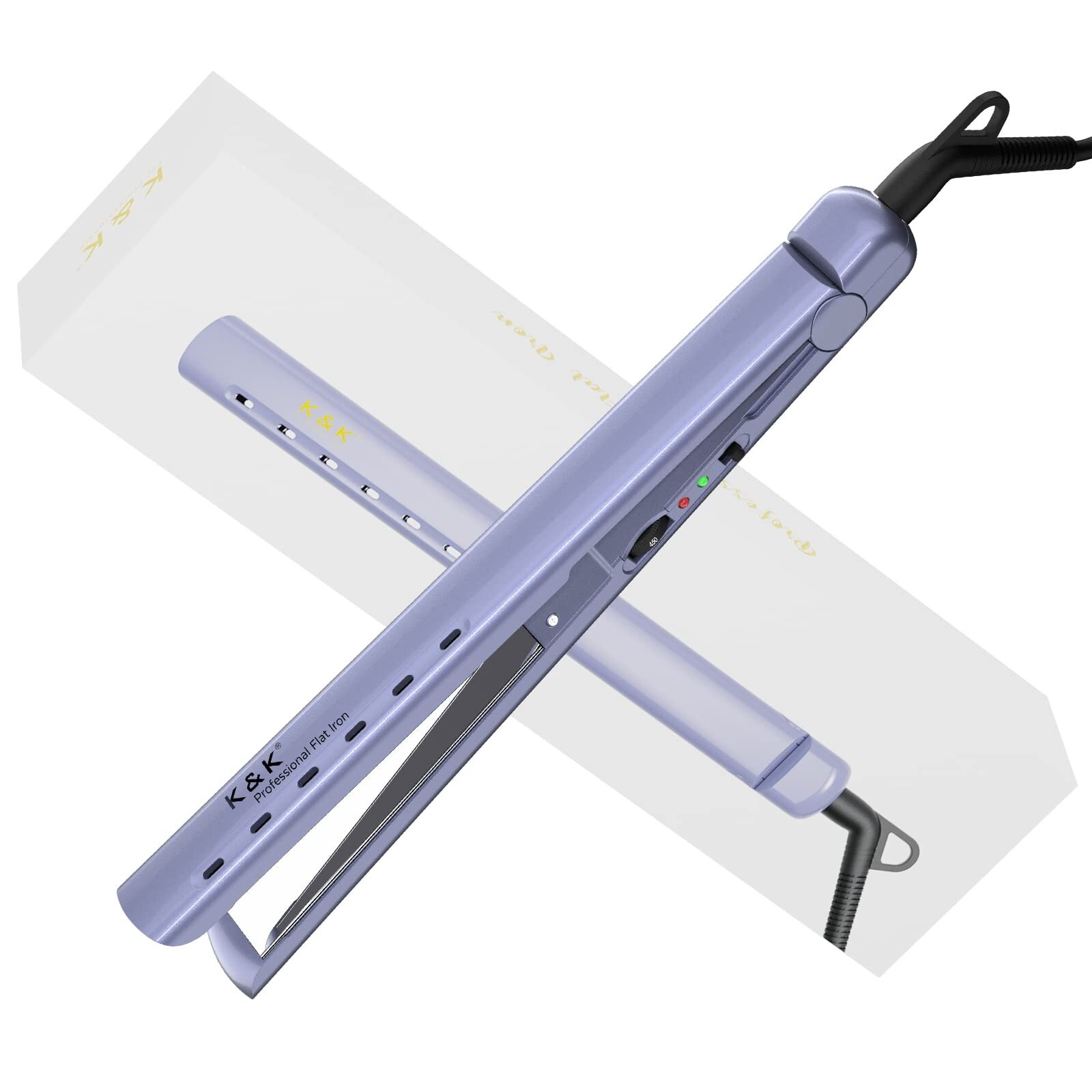 K&K 1.73 Hair Straightener for Thick Hair, Extra Wide Flat Iron with ...