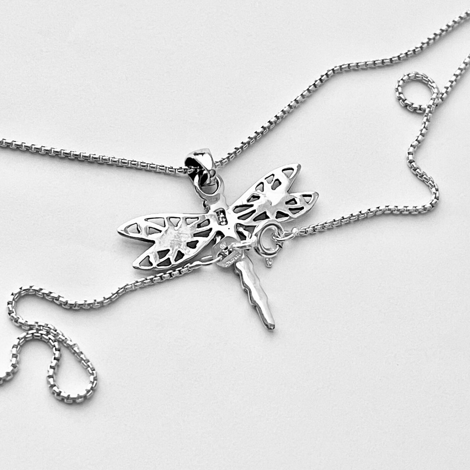 Sterling Silver Dragonfly Necklace, Silver Necklaces, Spirit Bug Chains ...