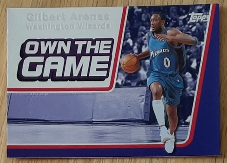 GILBERT ARENAS, 2006-2007 TOPPS "OWN THE GAME" INSERT CARD, NBA LEGEND ...