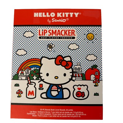 Hello Kitty Lip Smackers 25 piece Beauty Book - Eyeshadow, Lip Gloss ...