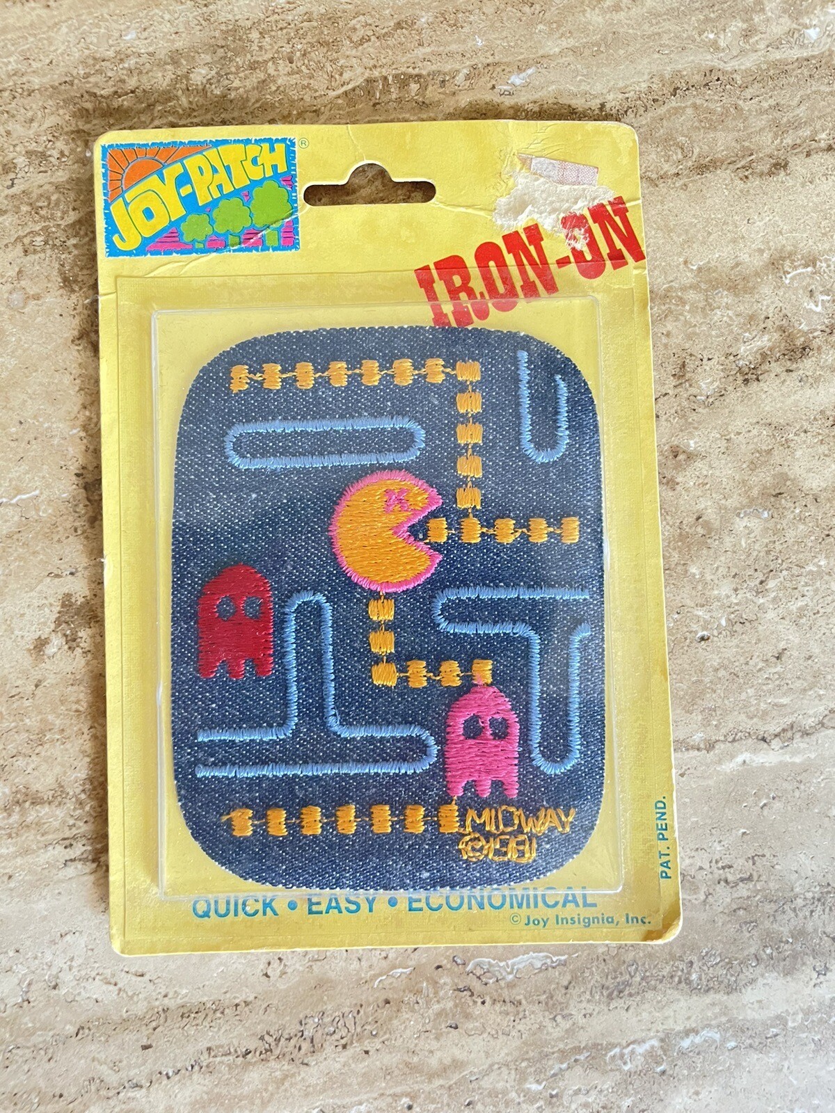 Pac-Man 1981 embroidered Iron on patch New Old Stock In Package | eBay