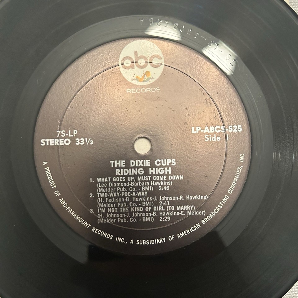 Rare Girl Group Jukebox Compact 33 EP Dixie Cups - Riding High ABC ...