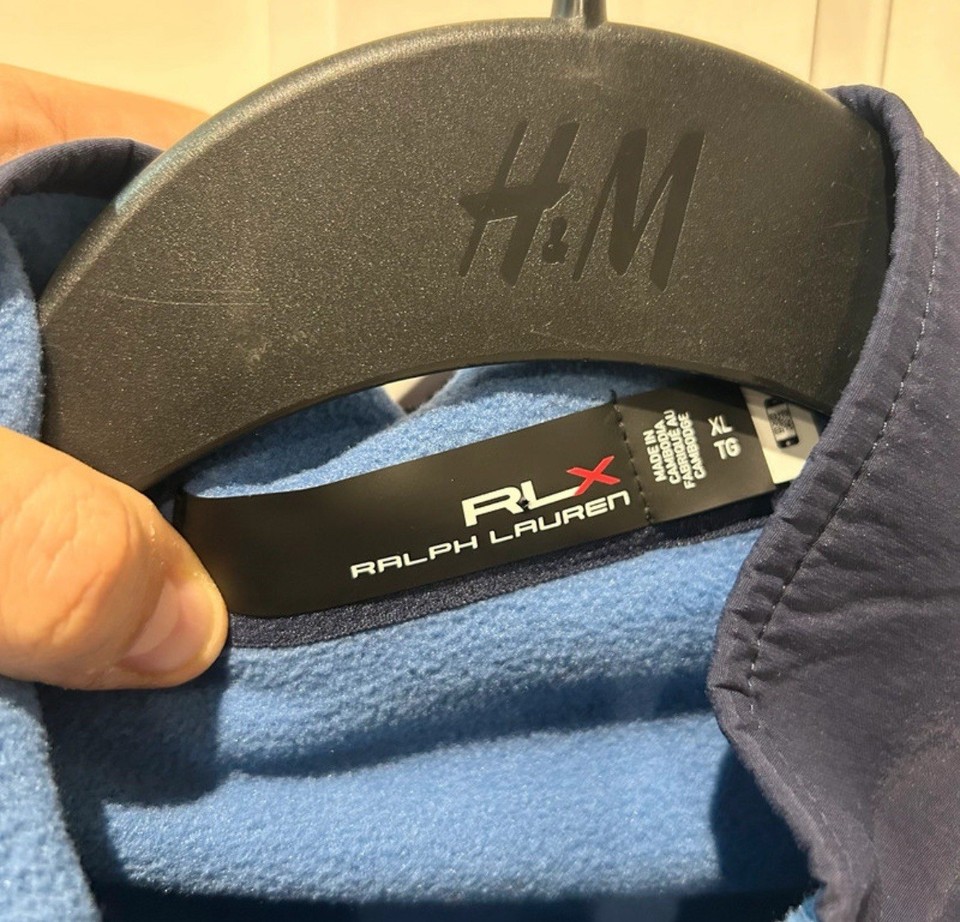 Ralph Lauren RLX blue fleece zip jacket size XL | eBay UK
