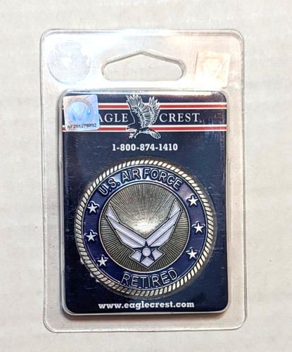 EAGLE CREST Air Force RETIRED Challenge Coin - USAF Style 3039 New ...