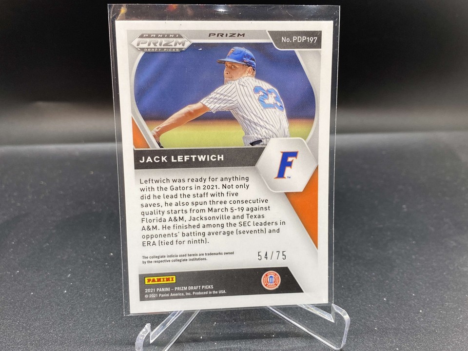 Jack Leftwich 2021 Prizm Draft Lime Green PDP197 /75 Florida Guardians ...