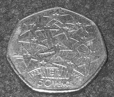 RARE 1998 50p FIFTY PENCE EUROPEAN UNION EEC ANNIVERSARY EU coin | eBay UK