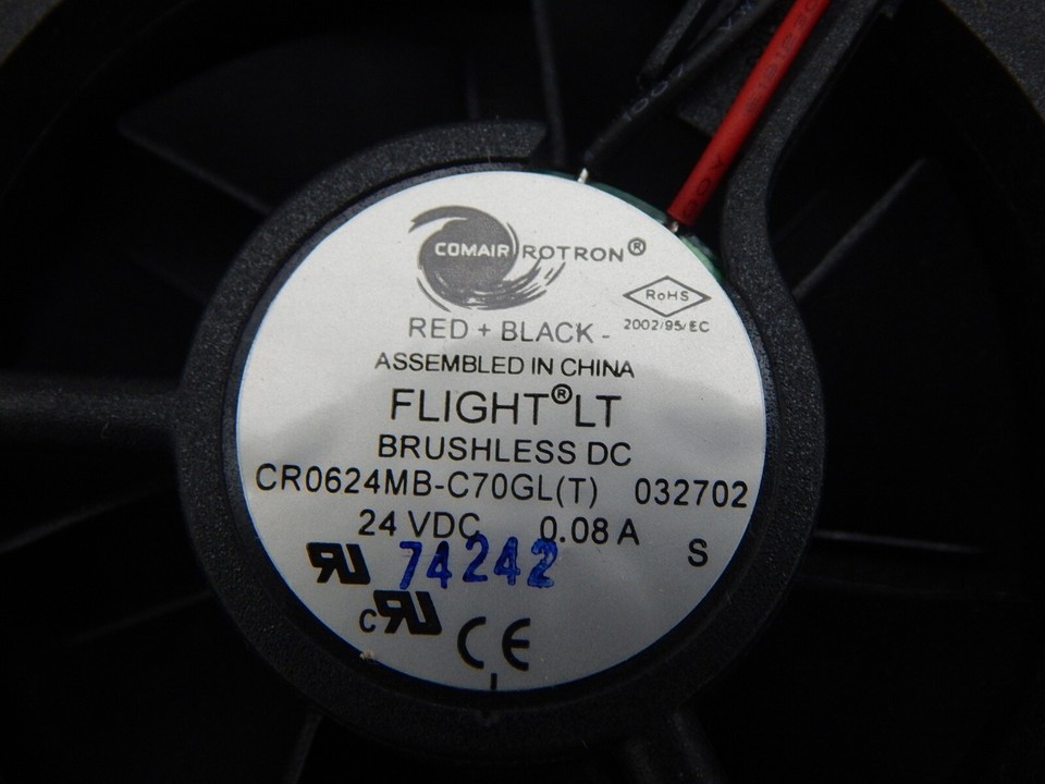 COMAIR ROTRON 032702 FAN 24VDC, 0.08A 60X25mm 2 WIRE BRUSHLESS CR0624MB ...