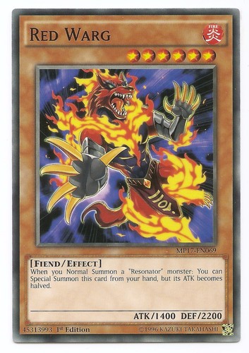 Red Warg MP17-EN069 Common Yu-Gi-Oh Card English 1st Edition New | eBay UK