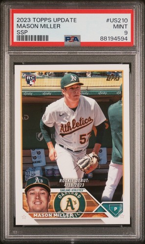 2023 TOPPS UPDATE #US210 MASON MILLER ROOKIE SSP GOLDEN MIRROR ...