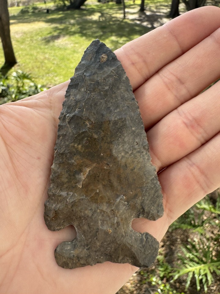 Native American Thebes Notched Arrowhead Point | eBay