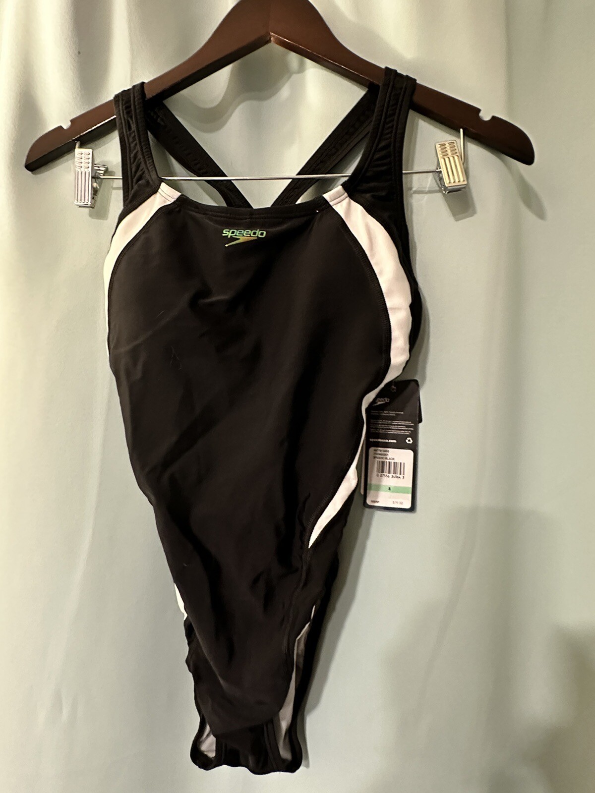 Speedo Women's Swimsuit One Piece Creora Highclo Quantum Black Size 12. ...