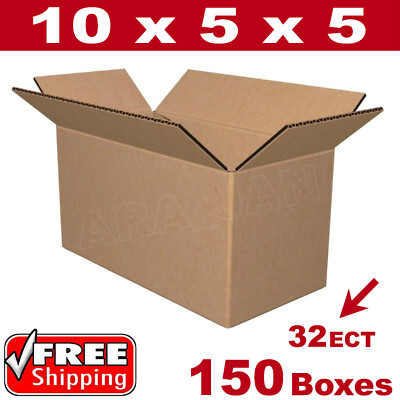 150- 10x5x5 Cardboard Boxes Mailing Packing Shipping Box 32ECT ...