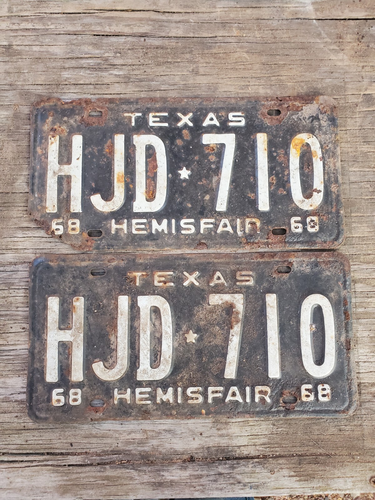 Vintage 1968 Hemisfair Pair of Texas License Plates | eBay