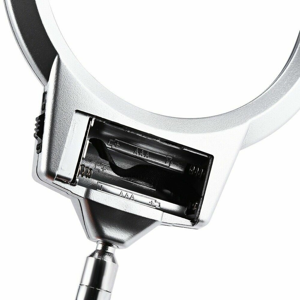 New Magnifier Clip-on Lighted Table Desk LED Clamp Lamp 2.5x 5x ...
