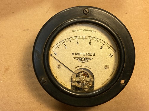 Vintage Jewell DC Amperes Panel Meter Pattern 88 Measures 0-10 A Rat ...