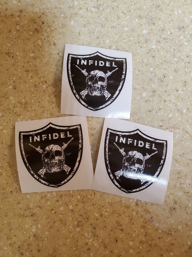 OAKLAND RAIDERS RETRO NFL STYLE INFIDEL Bumper Stickers Lot of 3 | eBay