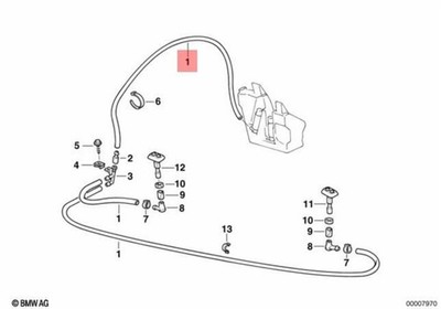 Genuine BMW E31 E32 E34 E36 E38 E46 E52 E53 E81 E82 Hose Line OEM ...