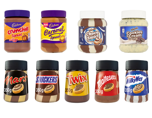 Chocolate Spread Jars Various Flavours Cadbury / Hazella | eBay