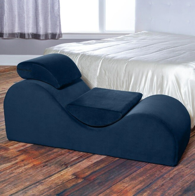 Blue Chair Yoga Play Bed Love Seat Couple Hot Sex Making Toy Room Spicy ...