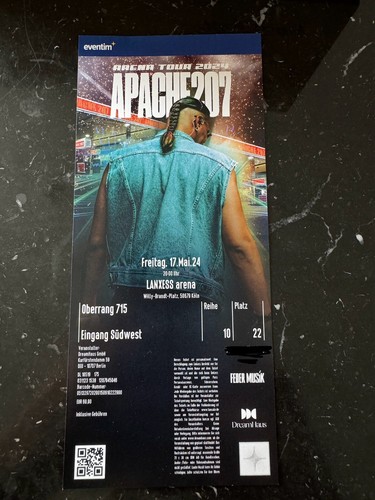 Apache 207 Ticket Köln Sitzplatz Oberrang 715 Freitag 17. Mai 2024 | eBay
