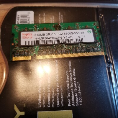 Hynix PC2-5300s 512 MB SO-DIMM 667 MHz DDR2 Memory (HYMP564S64CP6Y5) | eBay