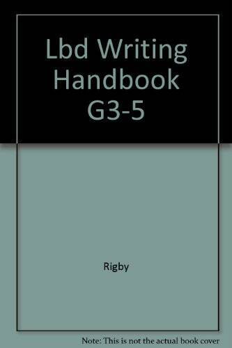 Literacy by Design: Writing Handbook, Grades 3-5 - Paperback By RIGBY ...