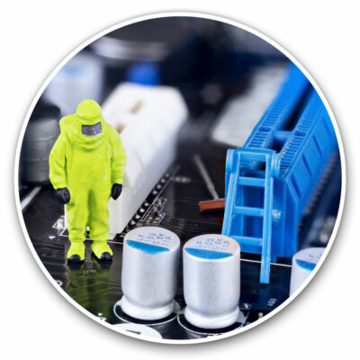 2 x Vinyl Stickers 20cm - Computer Technician Geek PC Repairs Cool Gift ...