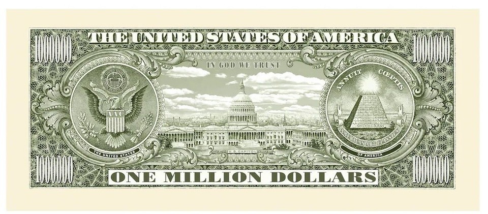 Novelty Million Dollar Bills- 50 Pack -Realistic Novelty Million Dollar ...